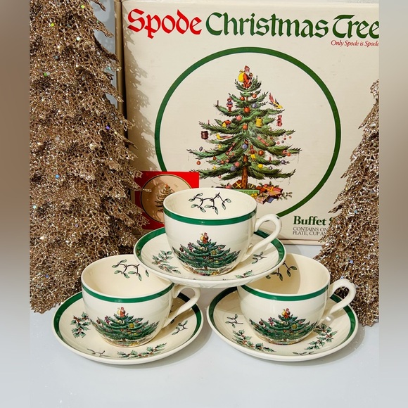Spode | Dining | Spode Christmas Tree Collection Holiday Tea Cups ...